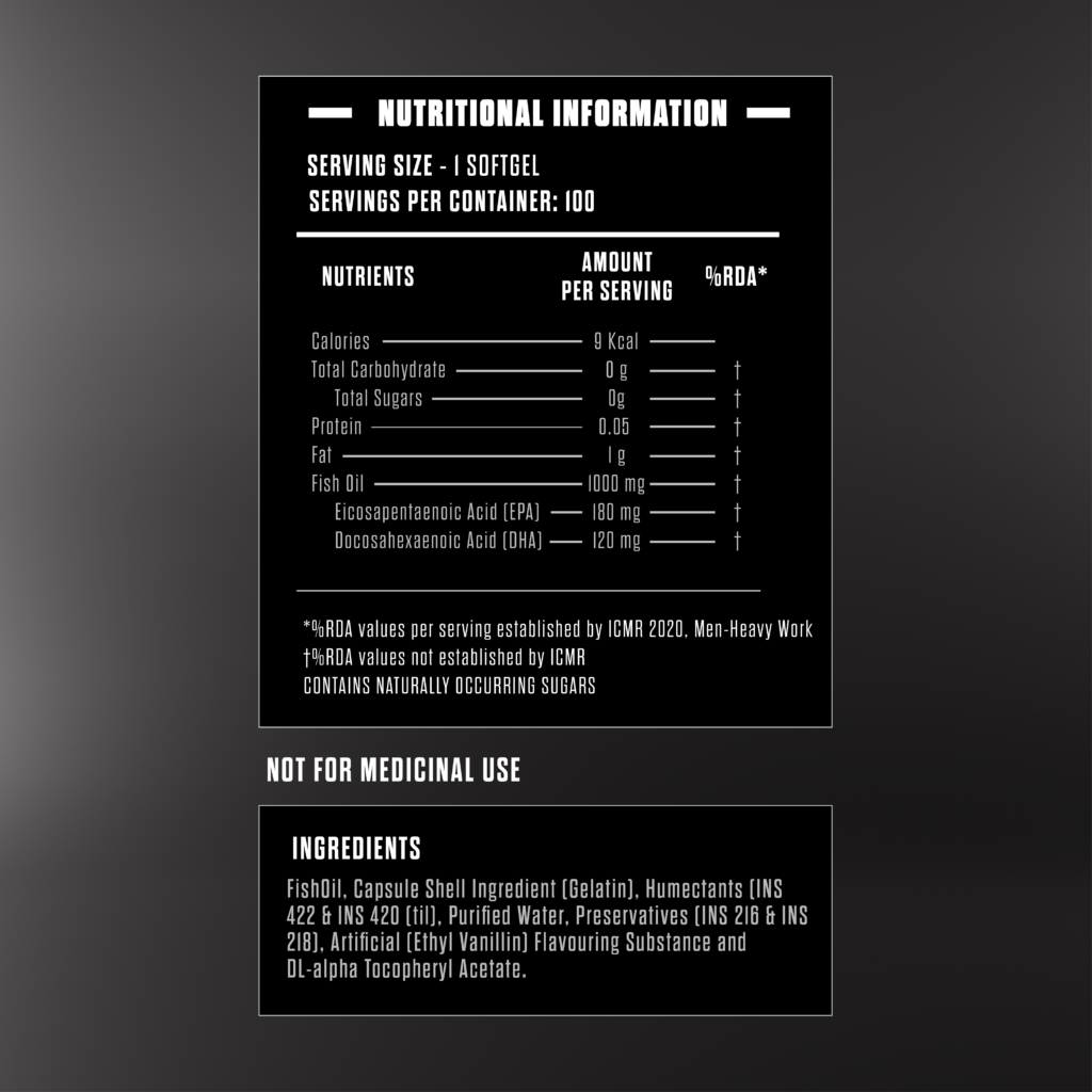 Exalt Supps The Mandate Fish Oil 100 Capsules - Markfeet